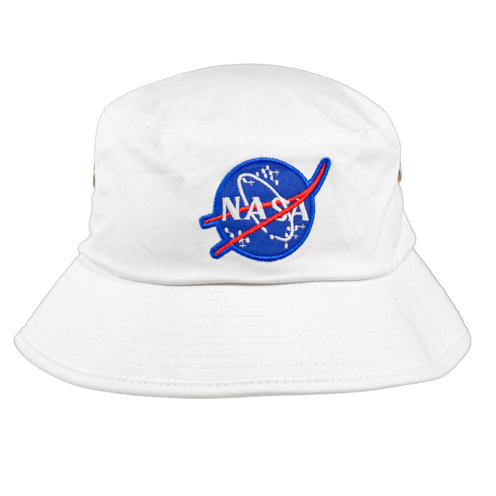 White NASA Bucket Hat – One Size Fits Most – Air Force Museum Store